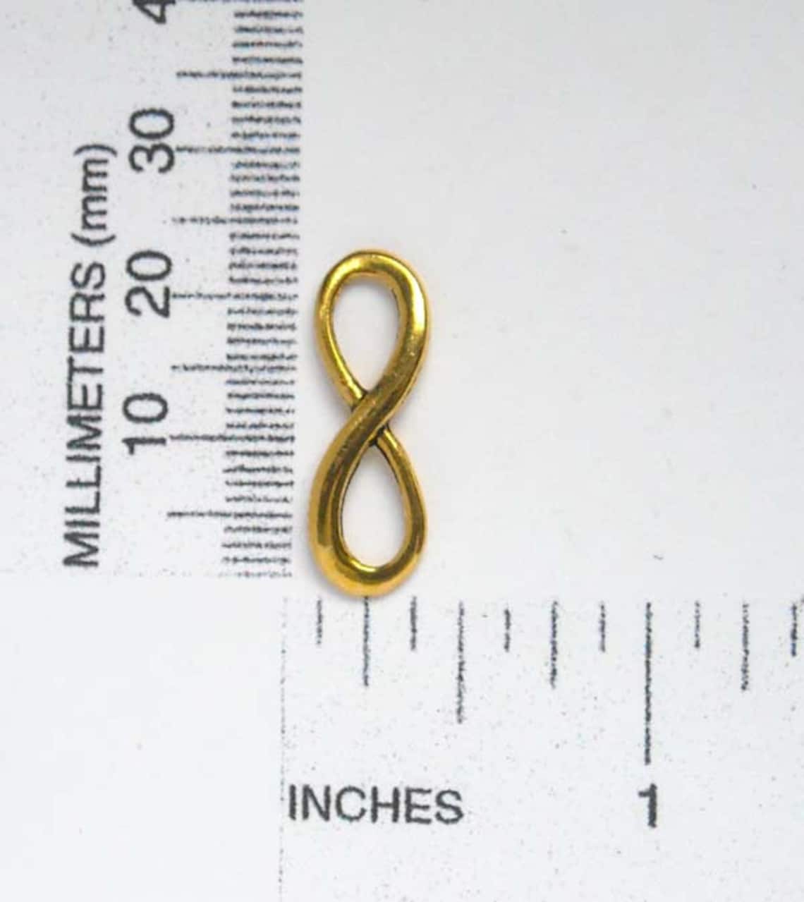 10 Antique Gold Infinity Symbol Connectors 3-40 - Etsy