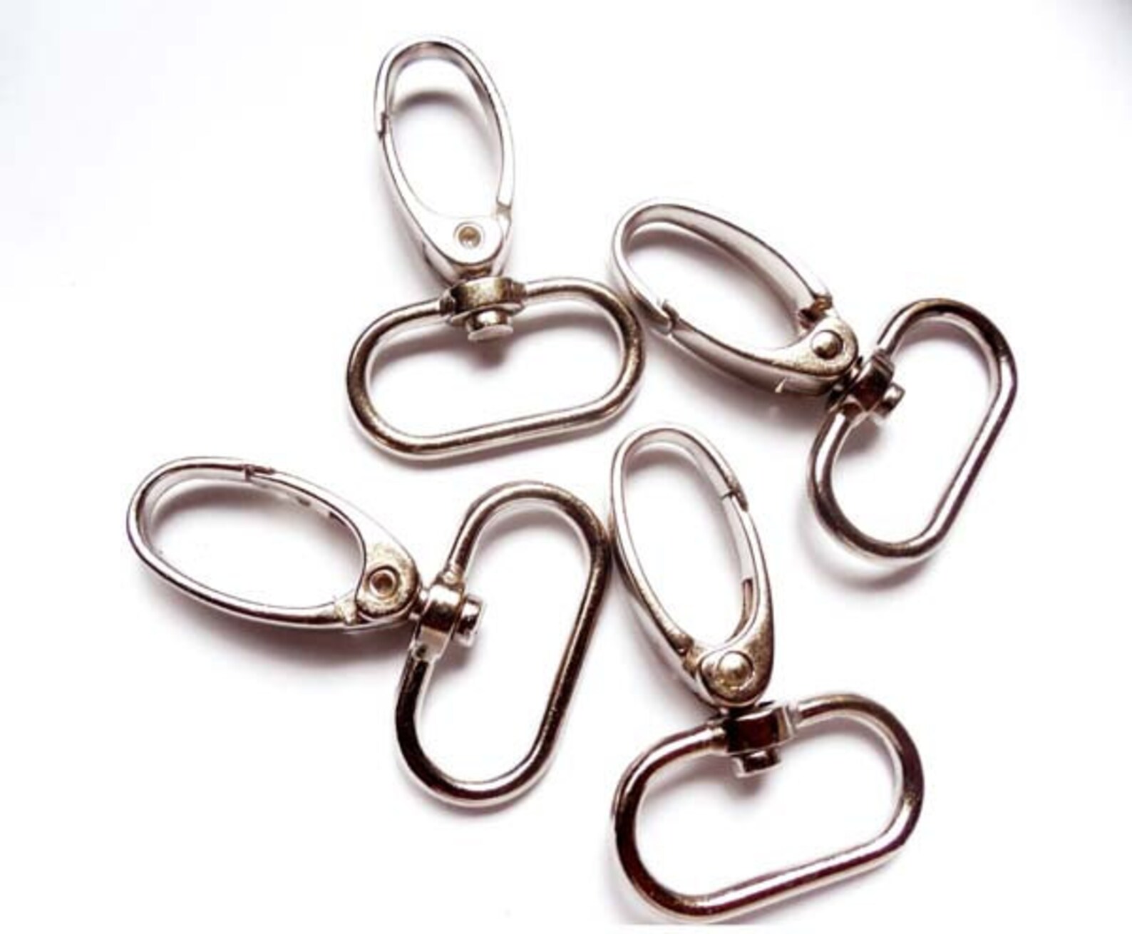 4 Silver Trigger Snap Hook Lobster Swivel Clasps 16-SC-1 - Etsy