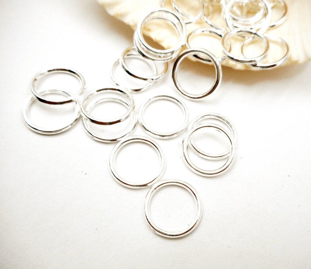20 Silver Plated Closed Loop Jump Rings -12mm - 7-20-CL - Etsy