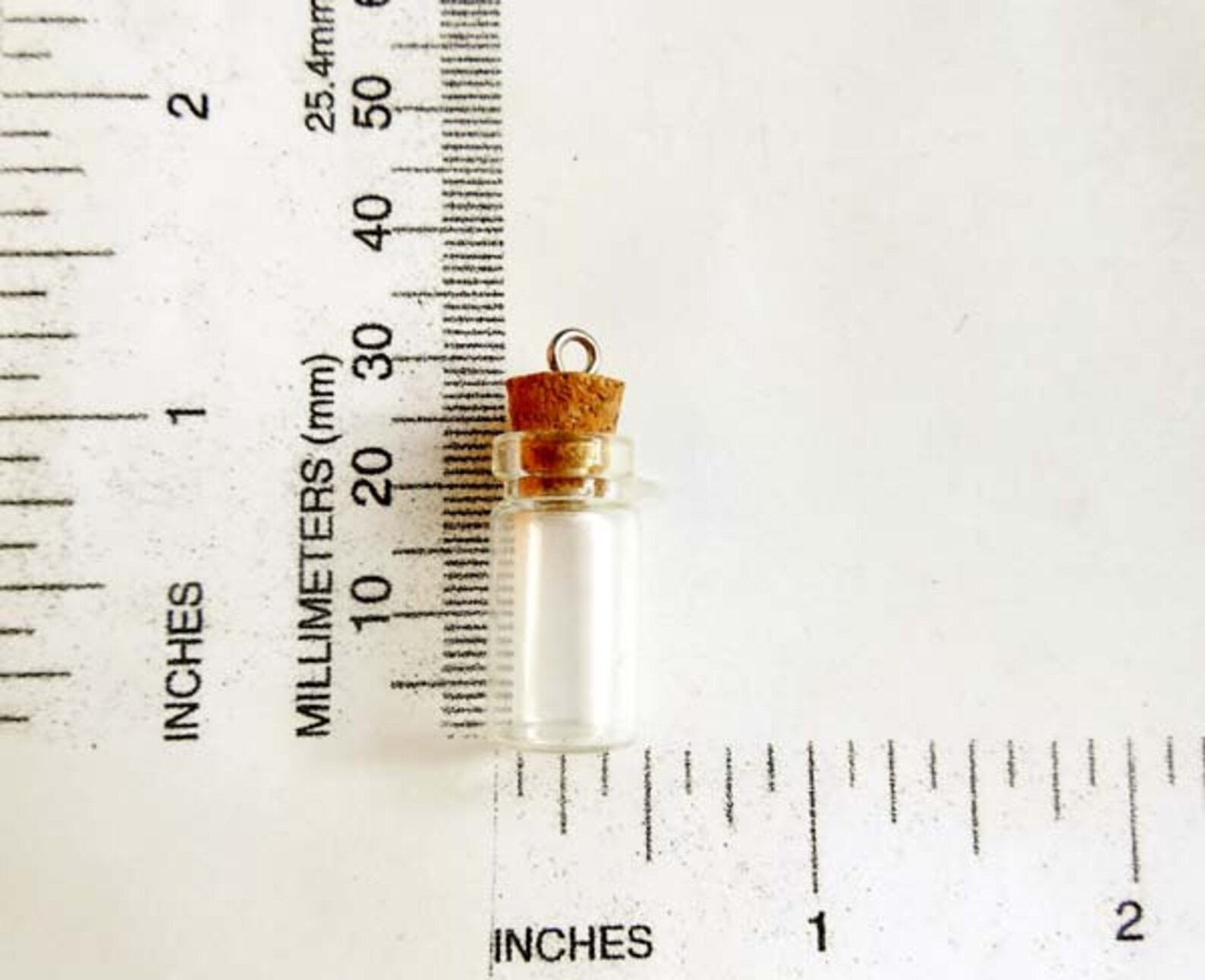 3 Clear Glass Mini Vial/bottles With Corks and Loop 6-19 - Etsy