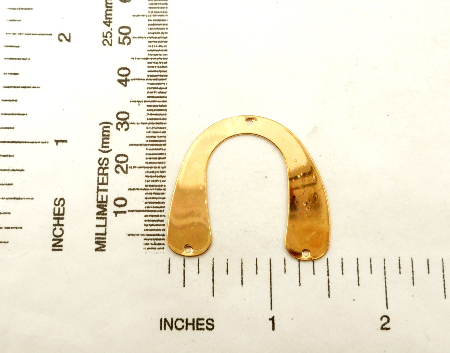 2 Gold Plated U-Shaped Smooth Pendant/Connectors 30-24-4 | Etsy