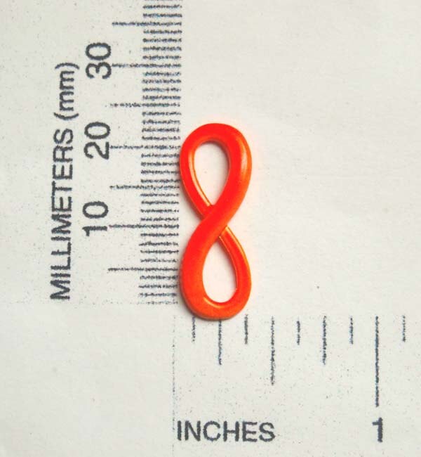 6 Neon Orange Infinity Symbol Connectors 3-34 - Etsy