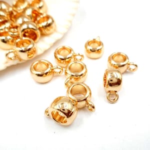 10 Light Gold Plated Slider Bails With Loop - 16-9 - Etsy