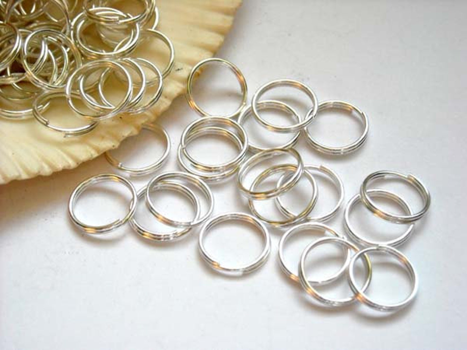 100 Silver Plated Double Loop Split Jump Rings - 10mm - 7-18 - Etsy