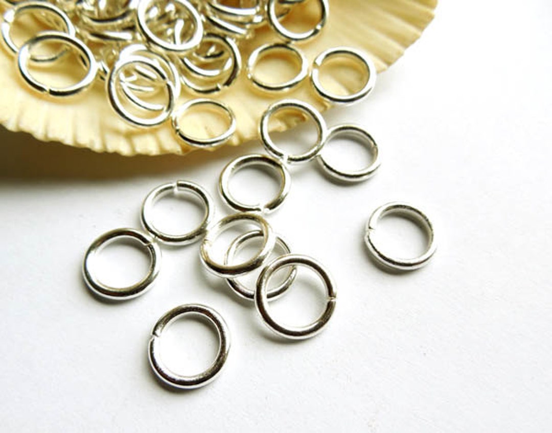100 Silver Plated Open Loop Jump Rings -10mm - 7-6 - Etsy