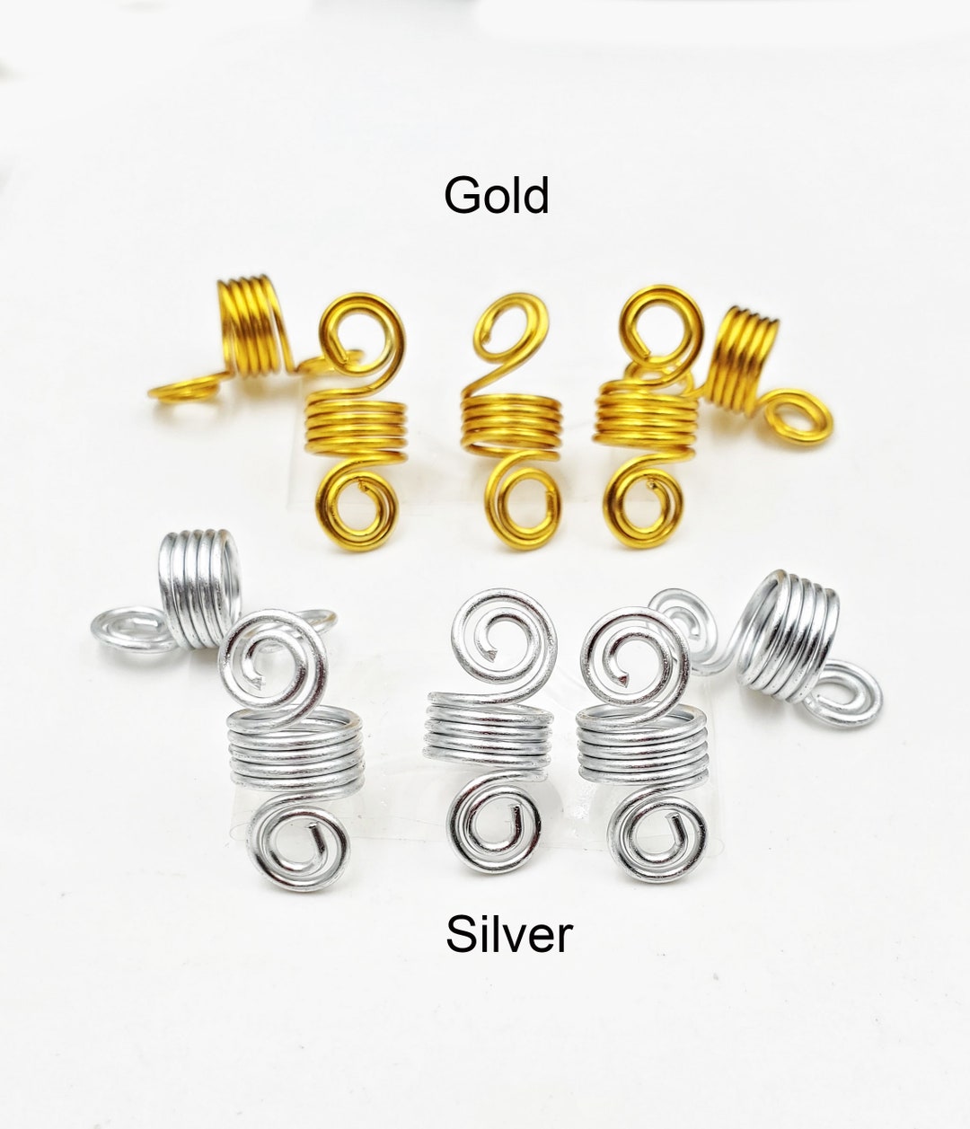 5 Gold or Silver Aluminum Wire Coil Cuff Blanks for Braids and ...