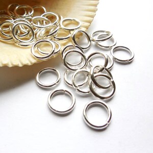 100 Silver Plated Open Loop Jump Rings -10mm - 7-6 - Etsy