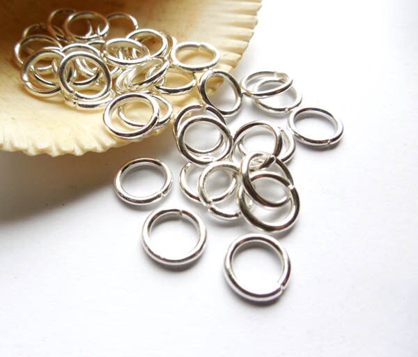 100 Silver Plated Open Loop Jump Rings 10mm 7-6 | Etsy