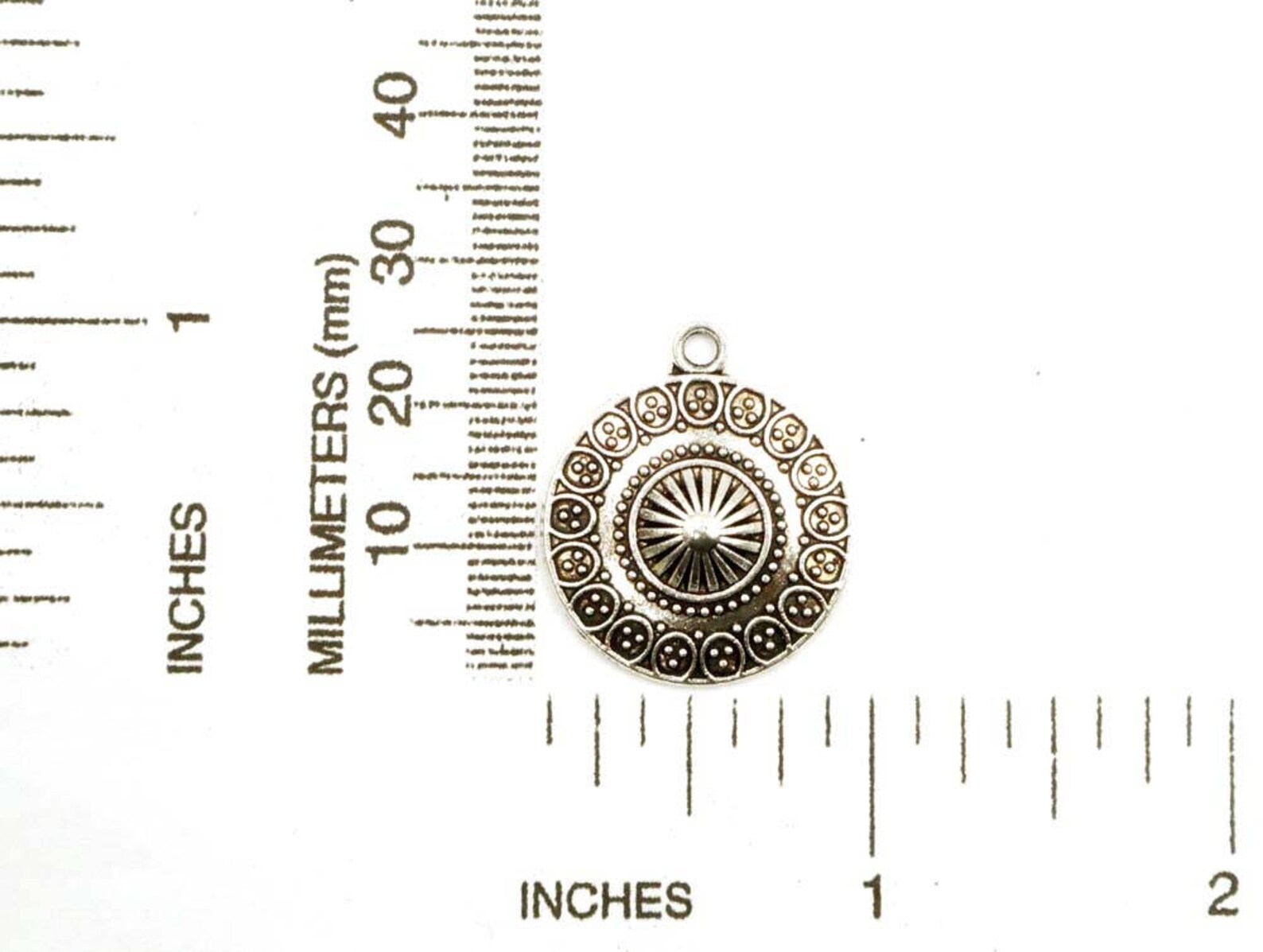 4 Moroccan Style Antique Silver Charms 21-32-3 | Etsy