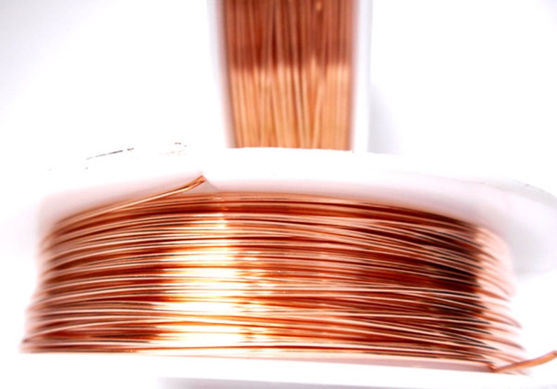 1 Roll Rose Gold Plated Copper Wire 18 20 and 24 Gauge - Etsy