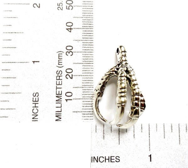 2 Antique Silver Talon Claw Pendant/charms - 20-B-4 - Etsy