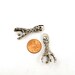2 Antique Silver Skull With Talon Claw Bead Cap/pendant/charms - 22-20 ...