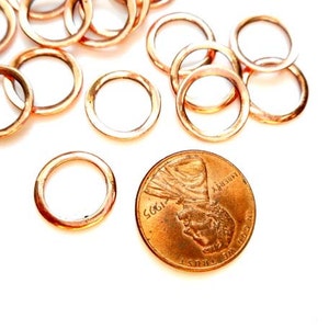 20 Rose Gold Plated Jump Rings 12mm Closed Loop 9-RG-12 - Etsy