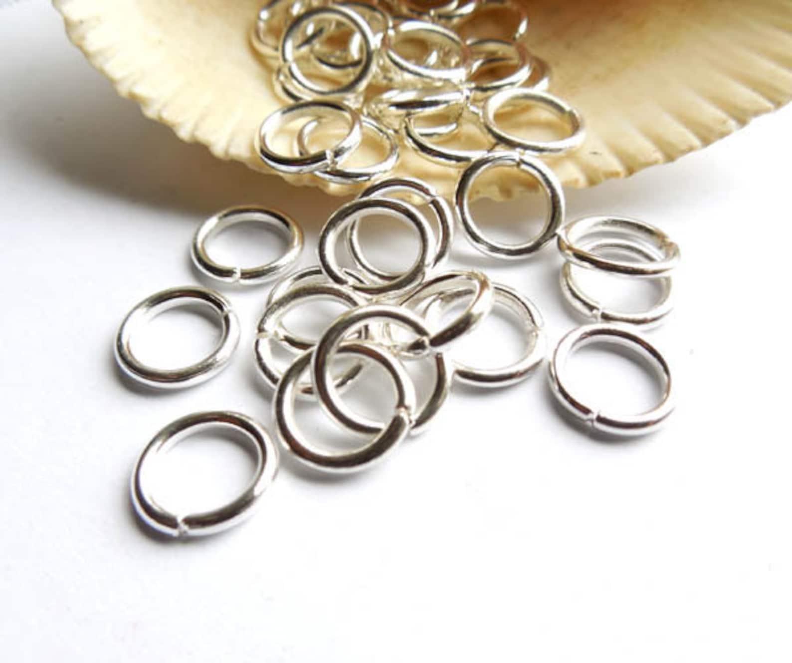 100 Silver Plated Open Loop Jump Rings -10mm - 7-6 - Etsy