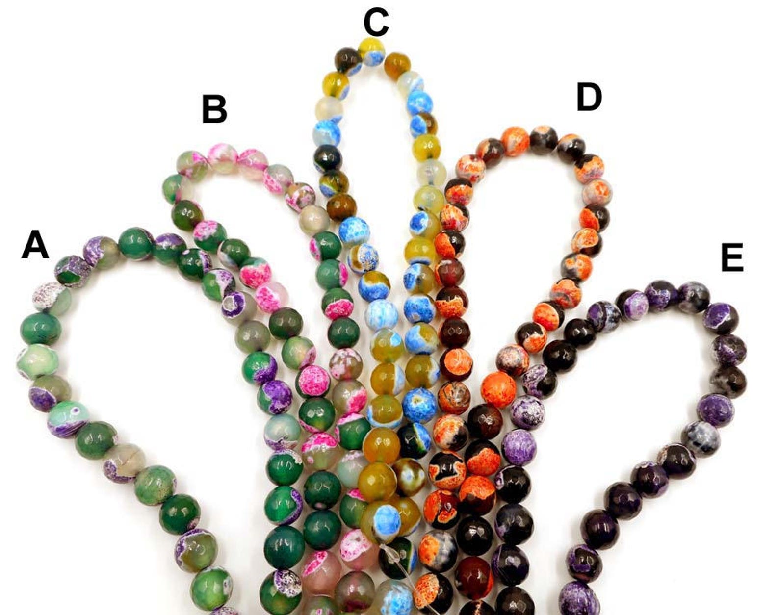 Natural Agate Faceted Gemstone Beads - 1 Strand - 31-10 - Etsy