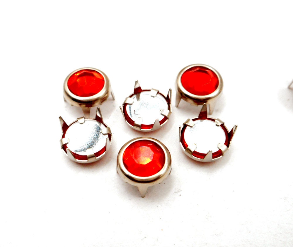 30 Rhinestone Studs 8mm 22-34-6 | Etsy