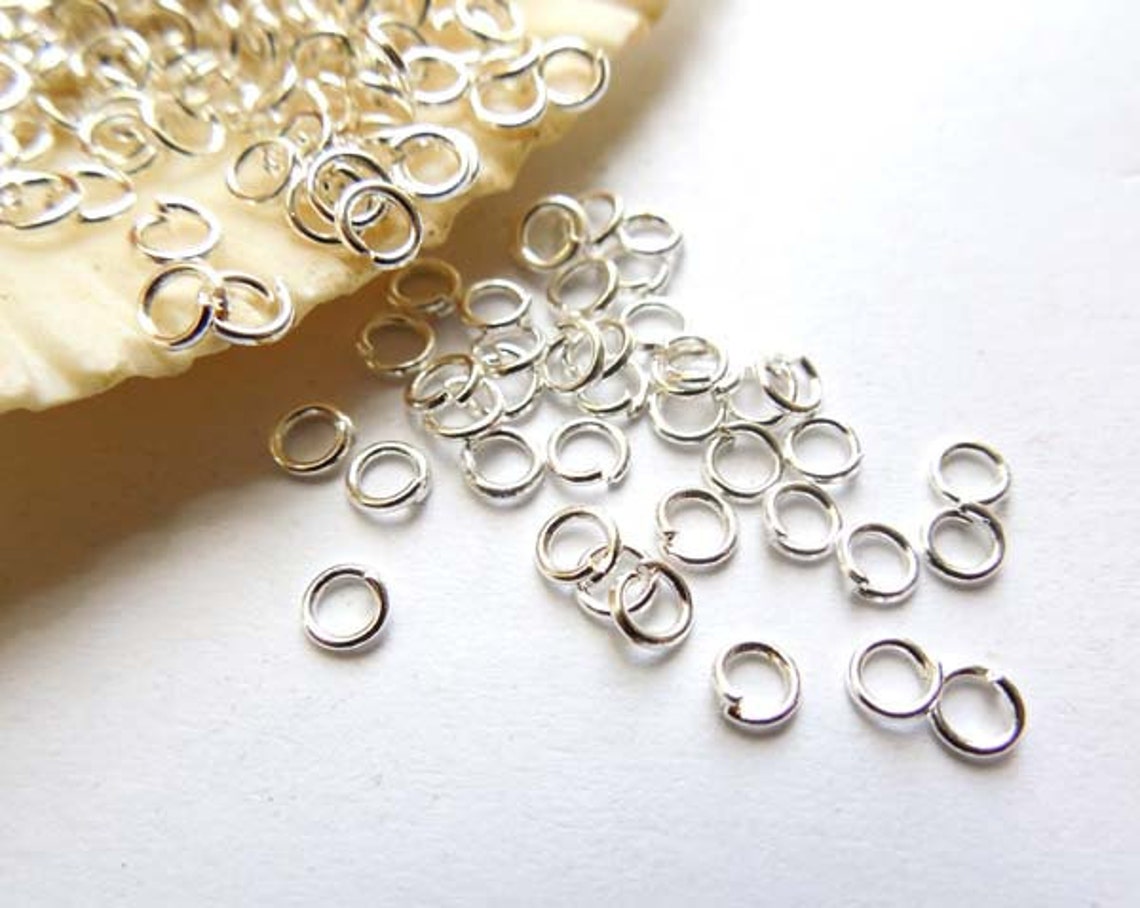 50 or 100 Silver Plated Jump Rings 3mm, Open Loop - 7-1 - Etsy