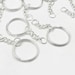 10 Silver Double Looped Key Rings With Chain, 25mm - 20-S-8A - Etsy