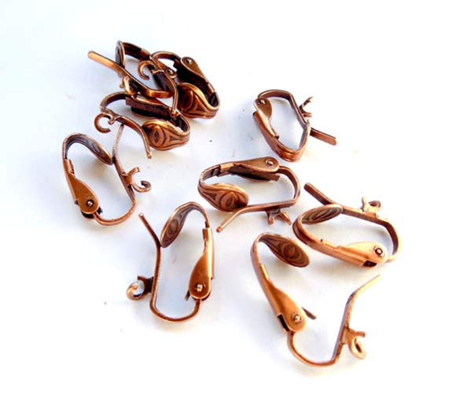 Antique Copper Earring Clips - 2 Pairs - 13-6 - Etsy