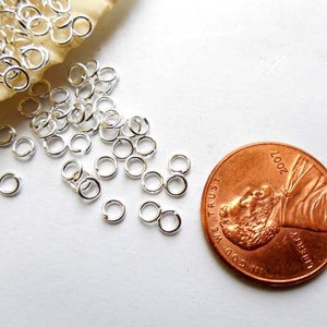 50 or 100 Silver Plated Jump Rings 3mm, Open Loop - 7-1 - Etsy