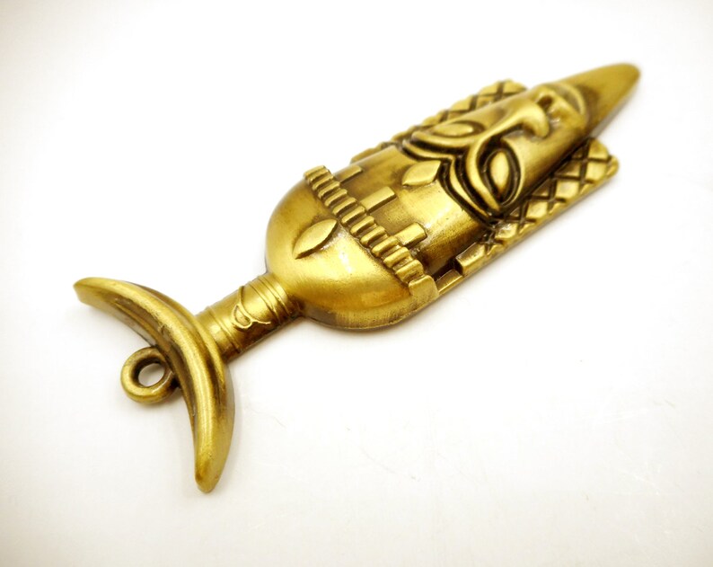 1 Antique Bronze Tribal Mask Pendant/charm - 30-27 - Etsy