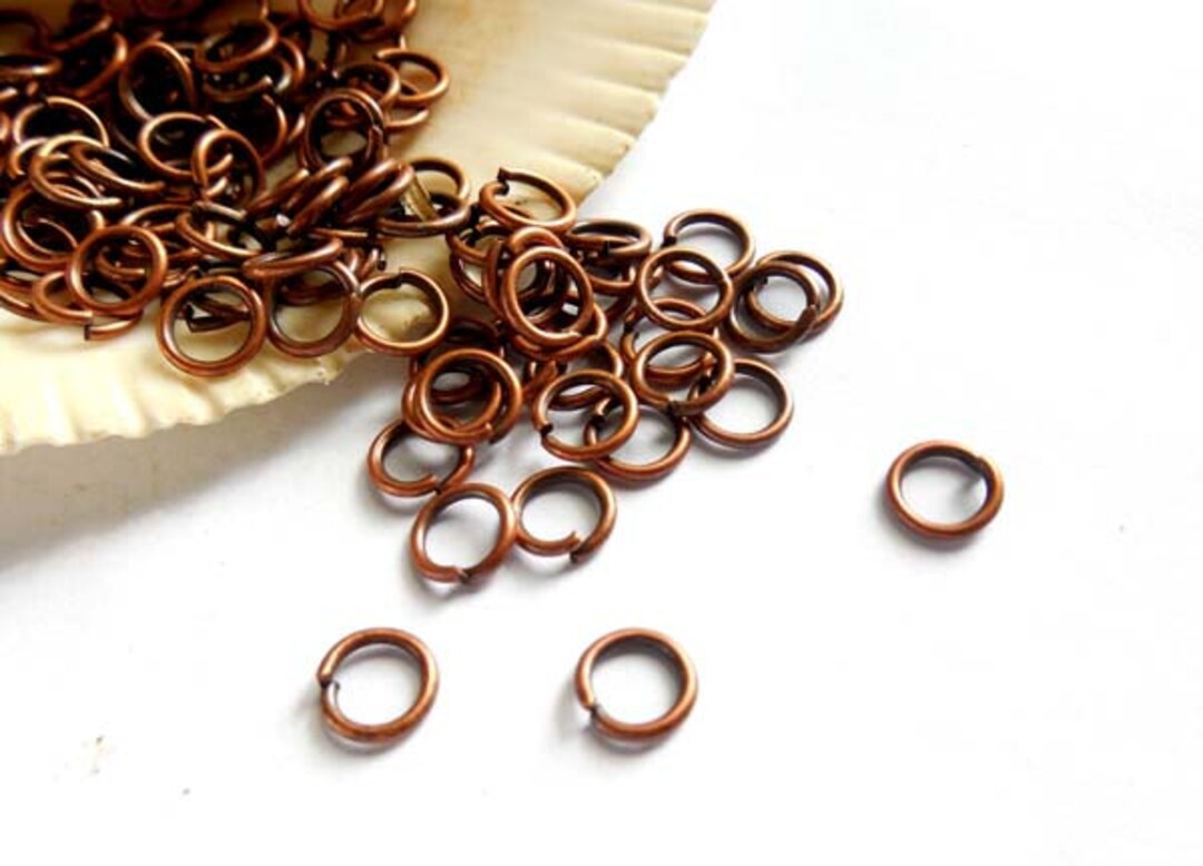 50 or 100 Antique Copper Jump Rings 6mm, Open Loop - 10-AC-6OL - Etsy