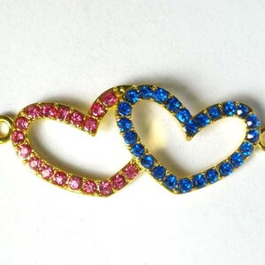 1 Gold Plated Sideways Open Heart Connector Charms - 3-18 - Etsy