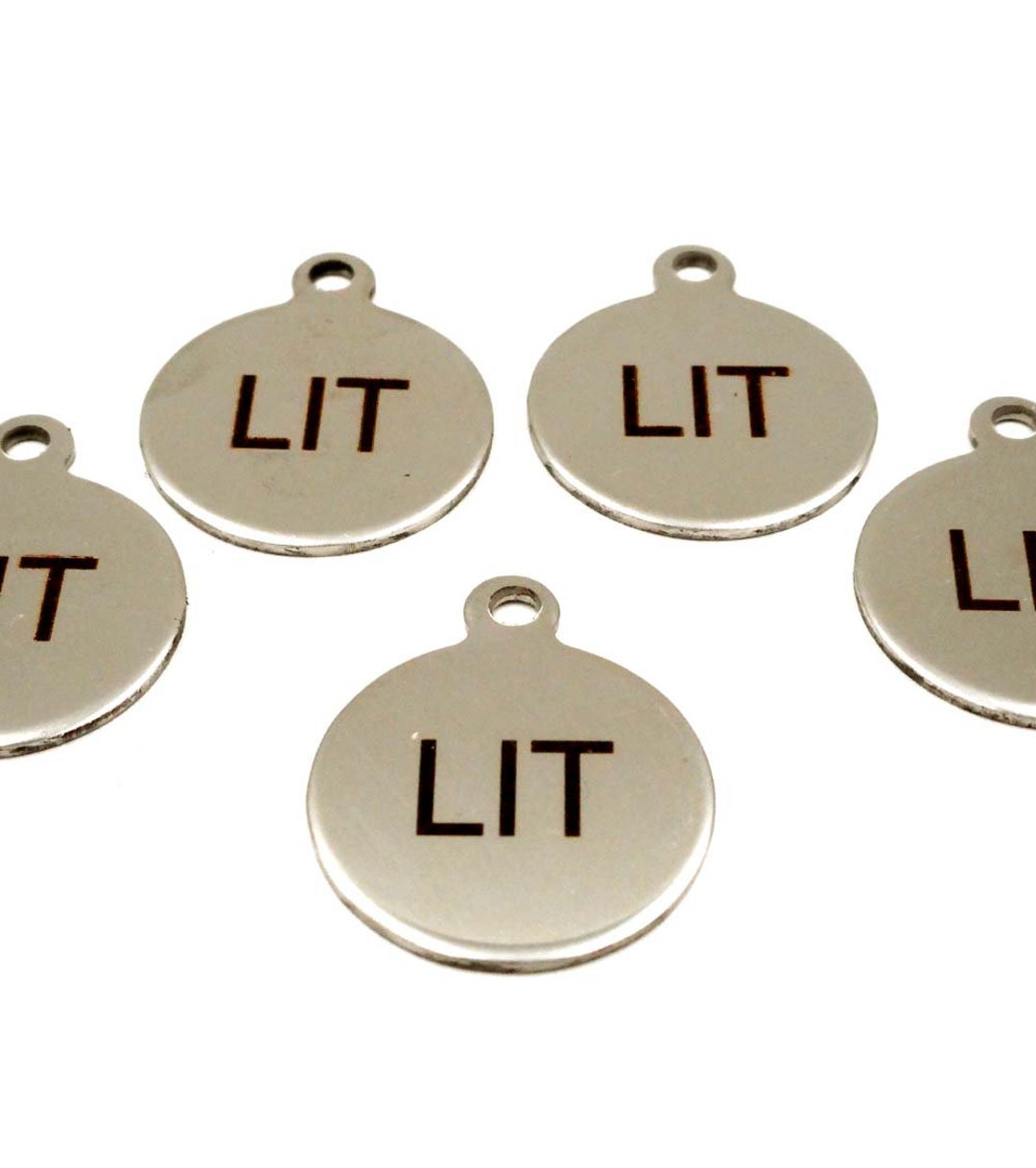2 Stainless Steel LIT Word Charm - 22-13-4 - Etsy