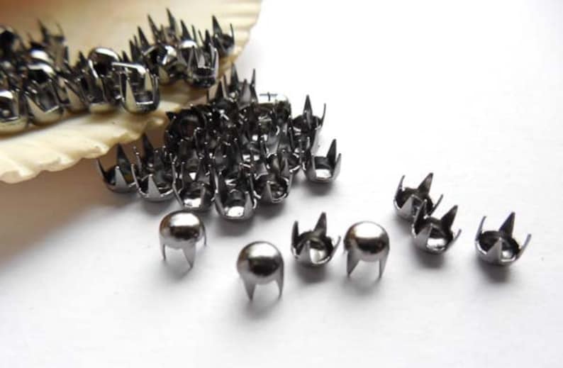 30 Gunmetal Round Domed Studs - 5mm - 23-8-2 - Etsy