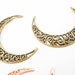 4 Crescent Moon Filigree Charm/connectors in 4 Finishes - 6-23 - Etsy