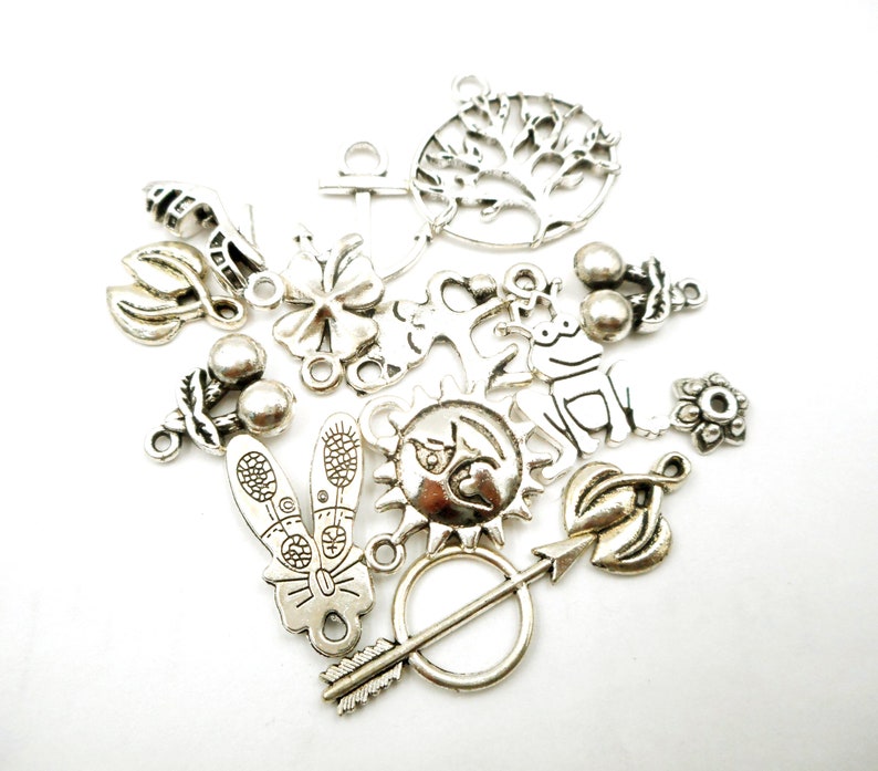 20 Assorted Charms in 6 Finishes - 20-A-25 - Etsy