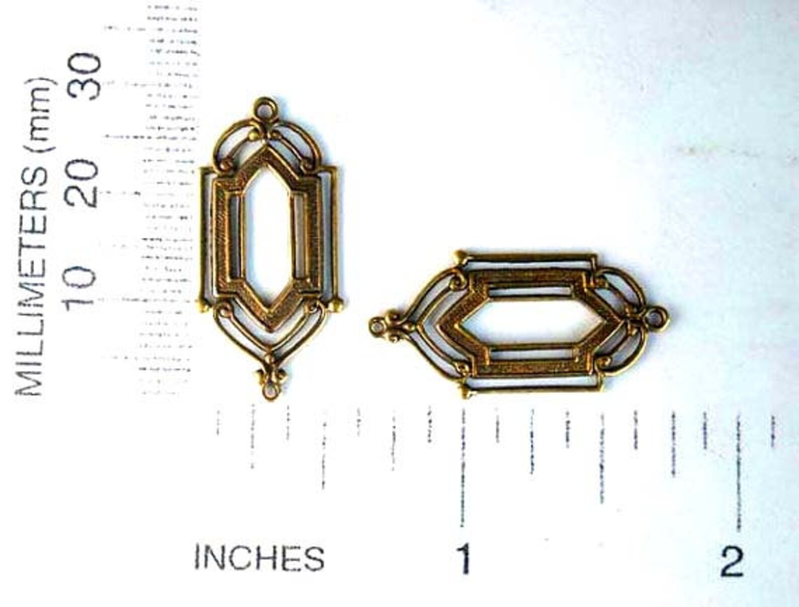 2 Antique Bronze Deco Style Connectors 1-48 - Etsy