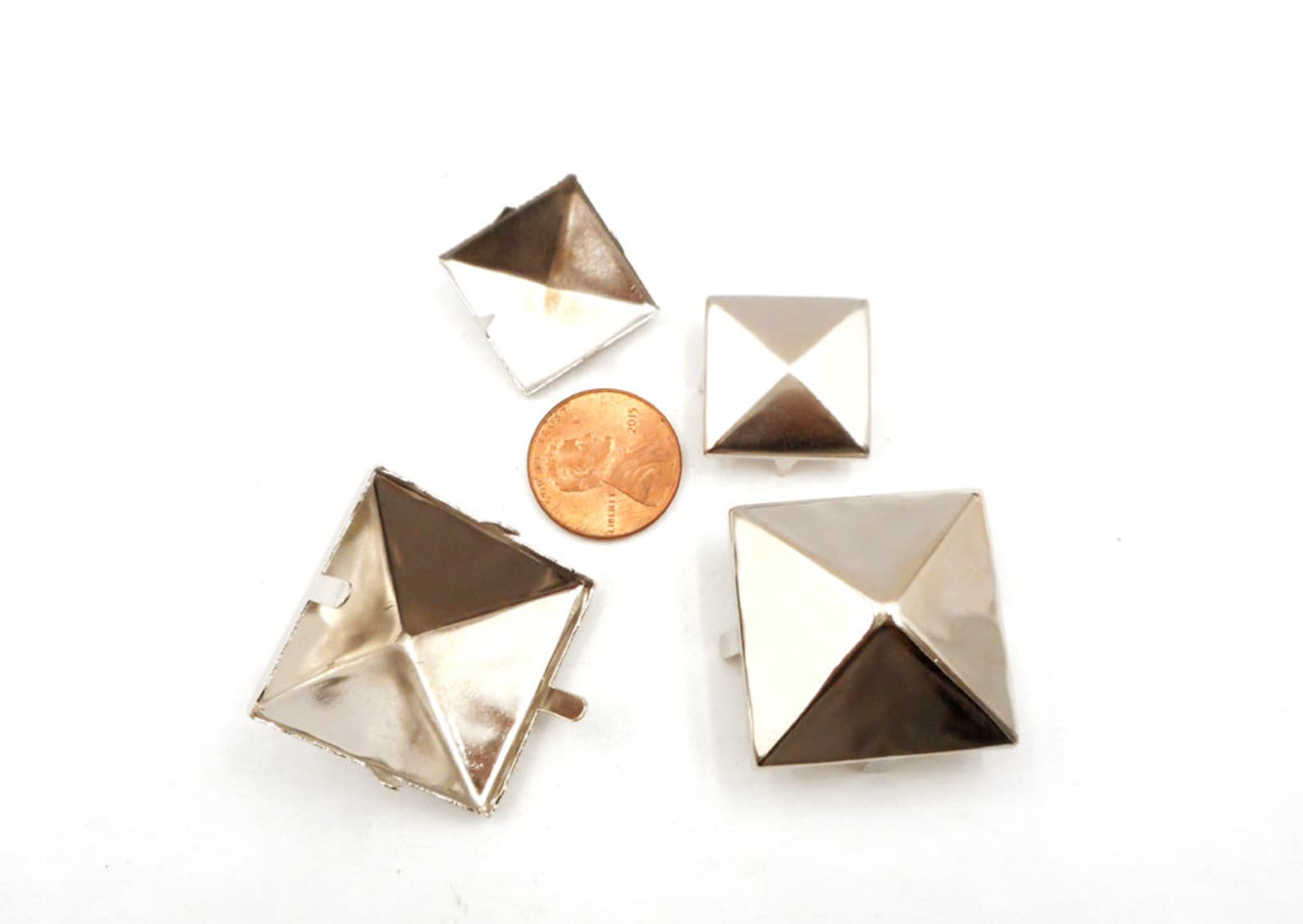 4 Large Silver Pyramid Square Studs - 20mm or 30mm - 32-15 - Etsy