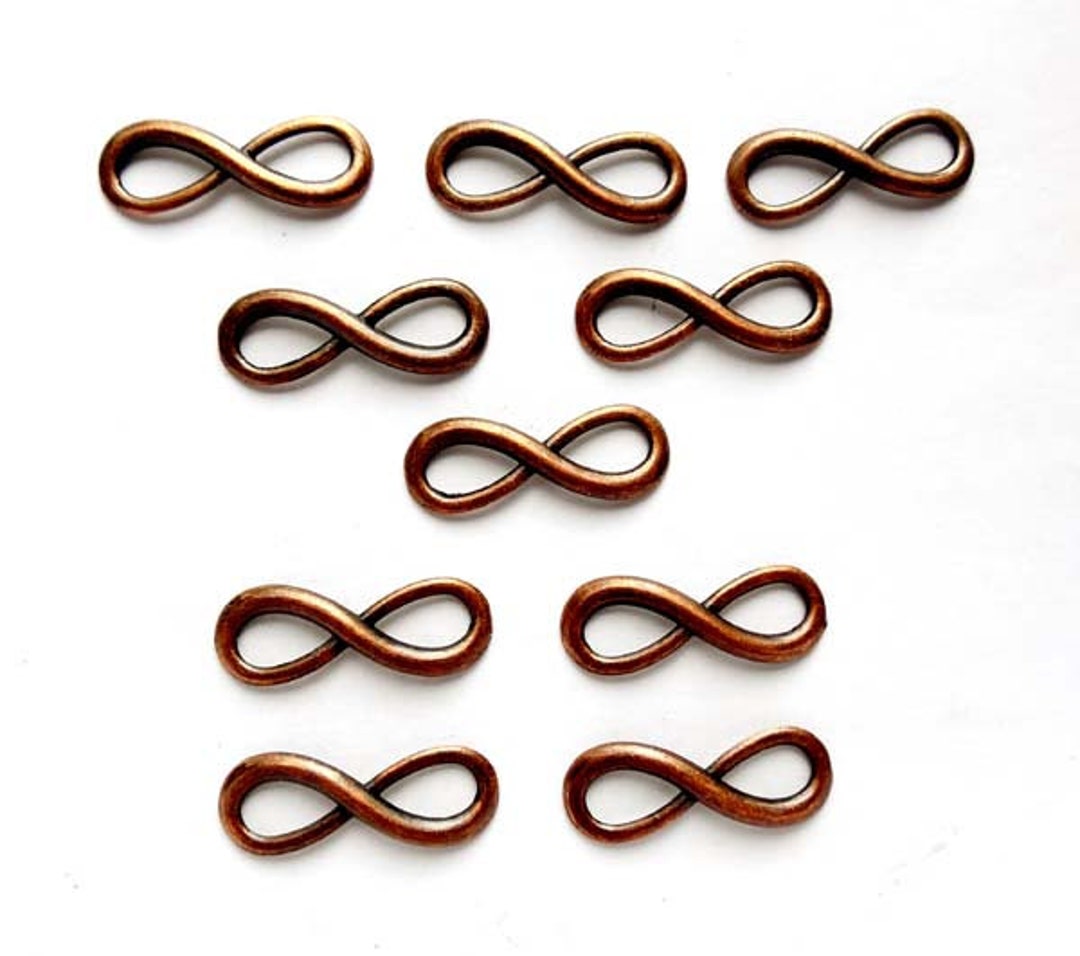 10 Antique Copper Infinity Symbol Connectors 3-41 - Etsy