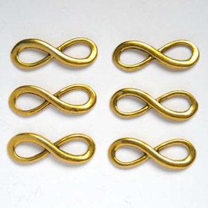 10 Antique Gold Infinity Symbol Connectors - 3-40 - Etsy
