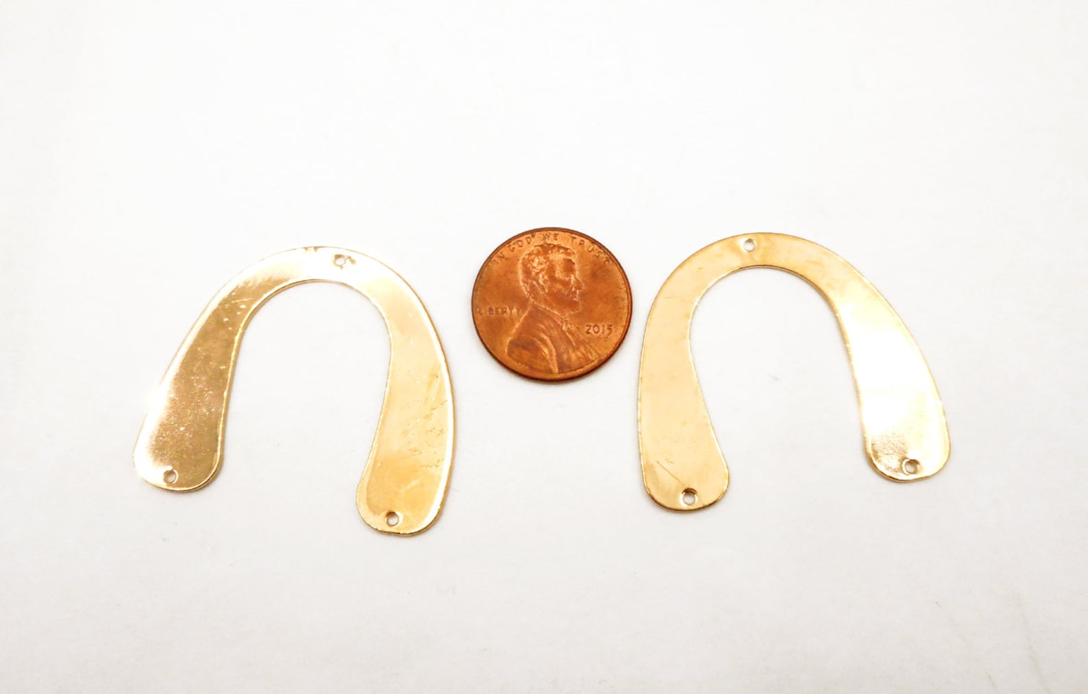 2 Gold Plated U-shaped Smooth Pendant/connectors - 21-20-8 - Etsy