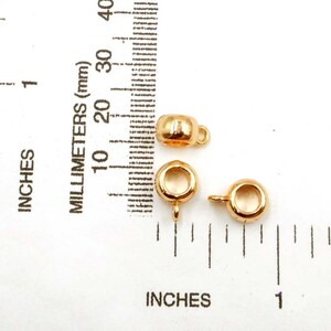 10 Light Gold Plated Slider Bails With Loop - 16-9 - Etsy
