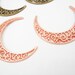 4 Crescent Moon Filigree Charm/connectors in 4 Finishes - 6-23 - Etsy