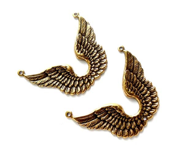 2 Antique Brass Wing Connectors 4-WC-2 | Etsy