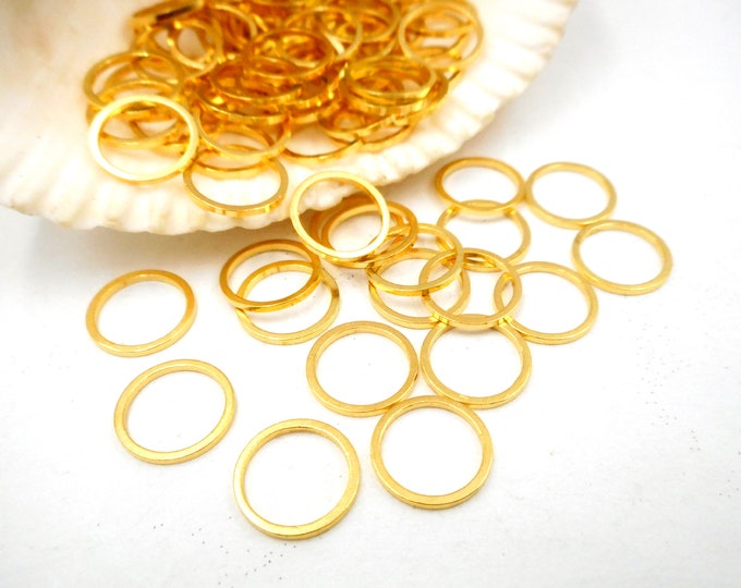 50 Gold Plated Closed Jump Rings, Linking Rings 10mm 12-26-A - Etsy