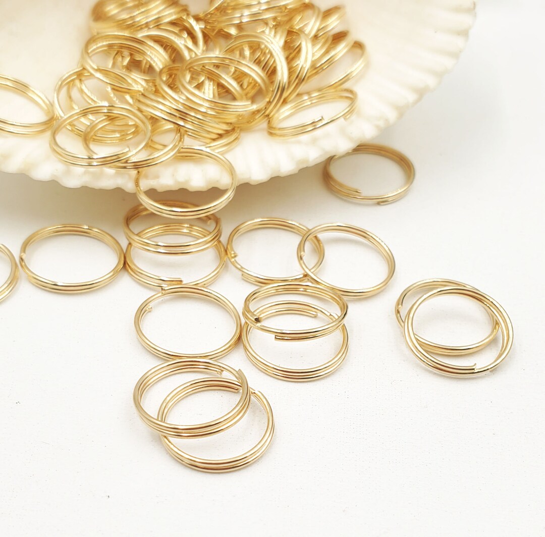 50 KC Gold Double Loop Split Jump Rings 12mm - 8-24 - Etsy