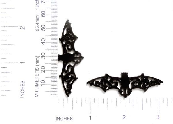 4 Black Bat Connector/charms 30-33-15 | Etsy