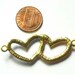 1 Gold Plated Sideways Open Heart Connector Charms - 3-18 - Etsy