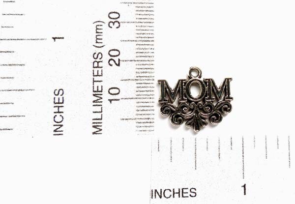 6 Antique Silver Mom Charms - 21-52-11 - Etsy