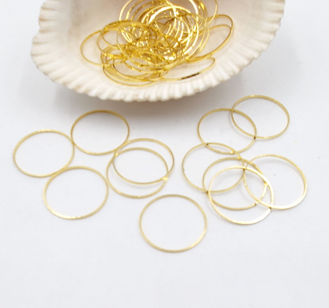 20 Gold Plated Closed/linking Jump Rings, 18mm - 8-23 - Etsy