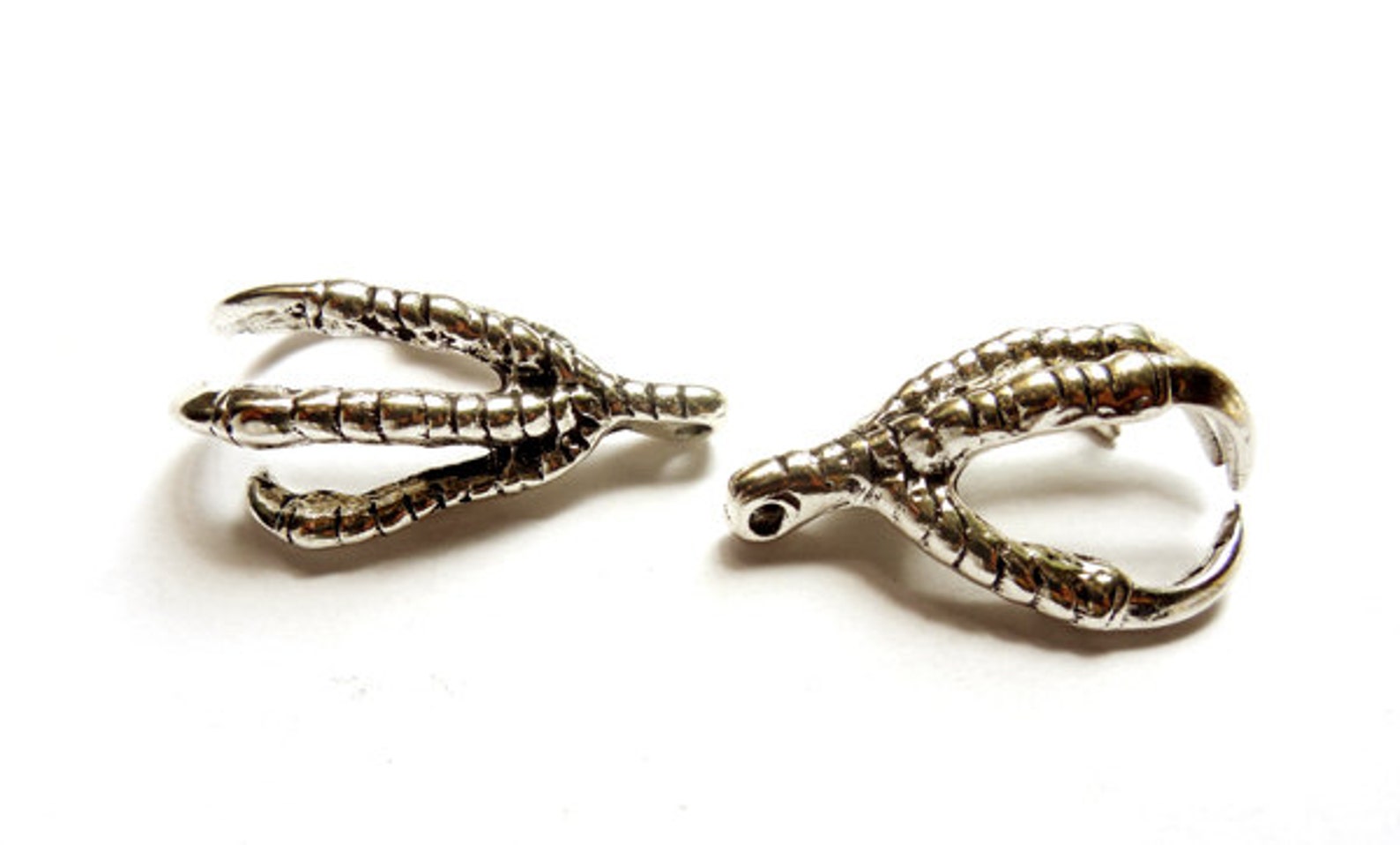2 Antique Silver Talon Claw Pendant/charms - 20-B-4 - Etsy