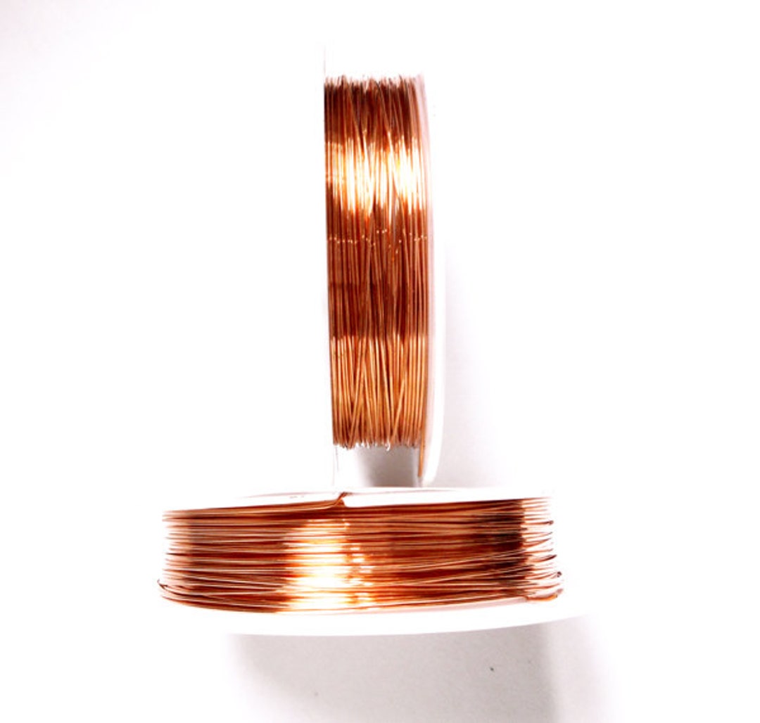 1 Roll Rose Gold Plated Copper Wire - 18, 20 and 24 Gauge -21-TOP - Etsy