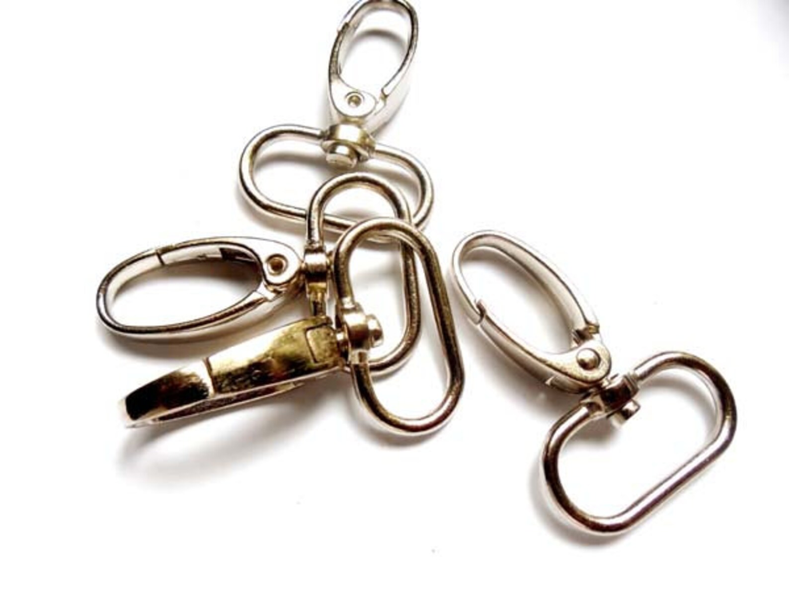 4 Silver Trigger Snap Hook Lobster Swivel Clasps 16-SC-1 - Etsy
