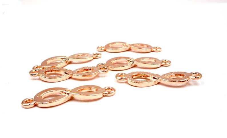 4 Rose Gold Plated Infinity Symbol Connectors 3-37 | Etsy