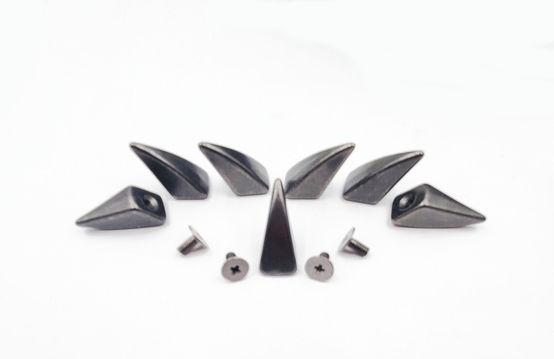 10 Sets Gunmetal Cone Horn Spikes With Screw Backs 41-4-9 - Etsy